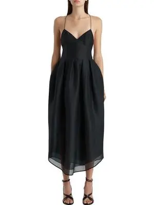 Khaite Colette Silk Organza Gown - Black