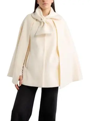 CECE DUPRAZ Bow Collar Cape - Ivory