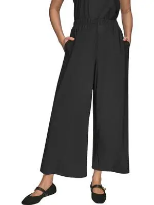 Donna Karan New York Relaxed Wide Leg Pants - Black