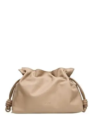 Loewe Flamenco Medium Clutch Bag - Sand