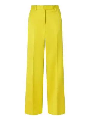 TOM FORD Cotton And Silk-blend Duchesse Satin Straight-leg Pants - Yellow