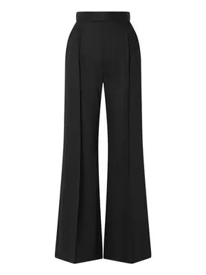 VIVIENNE WESTWOOD Pleated Wide-leg Wool-twill Trousers - Black