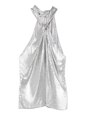 Rabanne Halterneck Chainmail Blouse - Silver