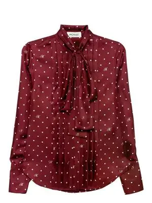 Monse Tie-neck Cowl-back Shirt - Red