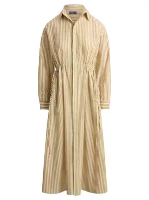Polo Ralph Lauren Striped Shirt Dress - Neutrals
