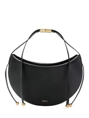 Furla Calf Leather Shoulder Bag - Black