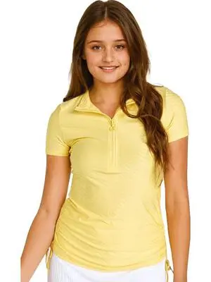 CALYPSA Half-Zip Adele Swim Top Buttercup (textured)