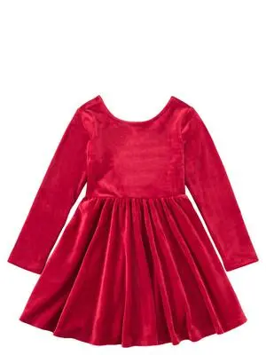 TEA COLLECTION Velour Ballet Dress - Red Wagon