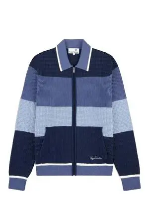 SERGIO TACCHINI Enzo Striped Track Jacket Faded Denim
