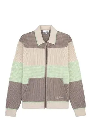 SERGIO TACCHINI Enzo Striped Track Jacket - Taupe Grey