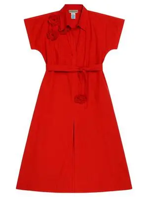 FLORENCIA DAVALOS Diana Orchid Shirt Dress Rojo