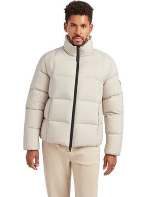 JACK1T Cloud Long Sleeve Puffer Racer Jacket Stone