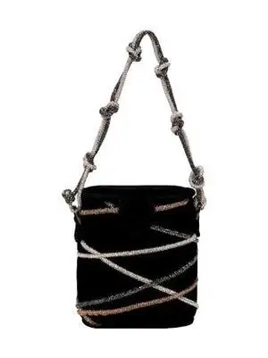 SIMITRI Mini Bucket Bag With Crystal Braids