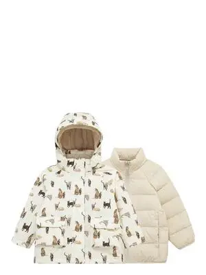 MILKBARN Three-in-one Layered Nylon Jacket - Cat
