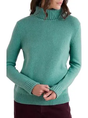 SEASALT CORNWALL Braque Turtleneck Wool-blend Sweater - Knit Melange Sardine