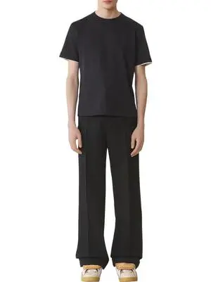 LANVIN Light Wool Chino Pants - Black