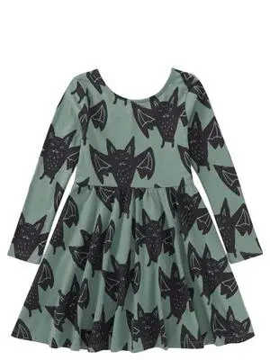 TEA COLLECTION Printed Ballet Dress - Fly By Night Bats