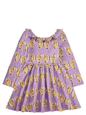 TEA COLLECTION Ruffle Collar Ballet Dress - Dragon Swallowtail Butterflies