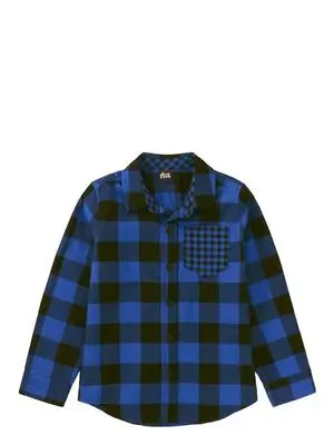 TEA COLLECTION Double Weave Plaid Button Up