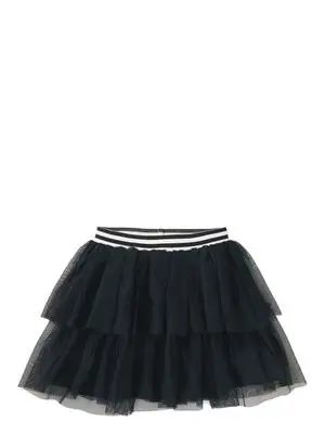 TEA COLLECTION Tiered Tulle Skirt - Jet Black