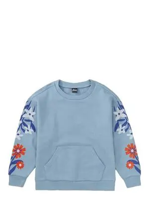 TEA COLLECTION Floral Sleeve Kanga Popover - Scenic Blue