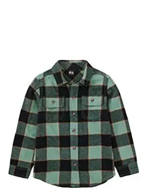 TEA COLLECTION Flannel Button Up Shirt - Forest Plaid