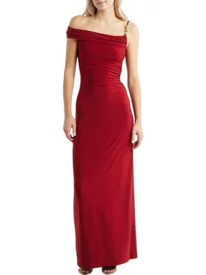 EVER NEW Lilibet Off-the-shoulder Maxi Dress - Winery