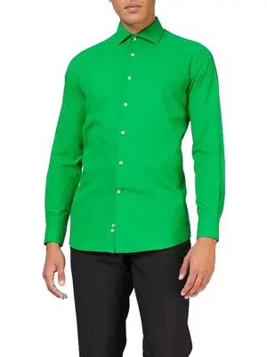 Opposuits Ever Modern Tailored Fit Wrinkle Resistant Button-up Shirt - Green