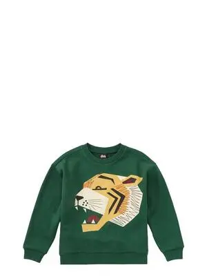 TEA COLLECTION Embroidered Tiger Popover - Jungle
