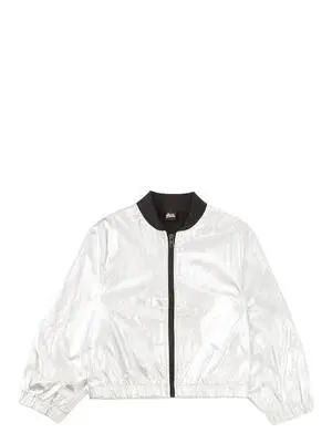 TEA COLLECTION Metallic Bomber Jacket - Metallic Silver