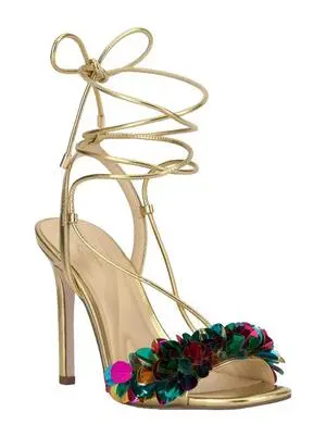 Jessica Simpson Oveny Ankle Wrap Sandal Gold