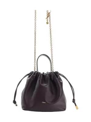 Chloé Mini Icons Leather Shoulder Bag Perfect Plum