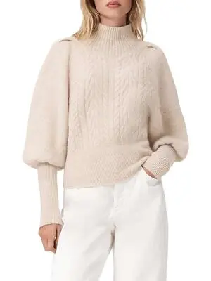 ALLSAINTS Sajel Funnel Neck Sweater - Pearl White