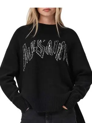 ALLSAINTS Zinc Crewneck Sweater - Black/chalk