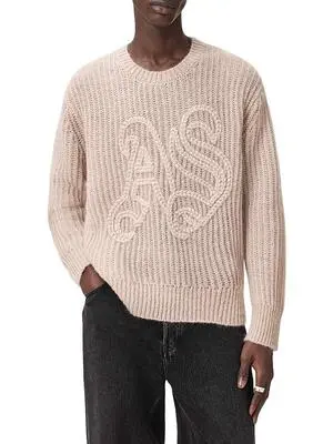 ALLSAINTS Chainy Crewneck Sweater - Dusk Brown