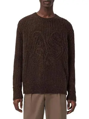 ALLSAINTS Chainy Crewneck Sweater - Rich Brown