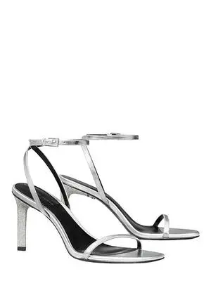 Tory Burch Pave High Heel Sandals - Silver