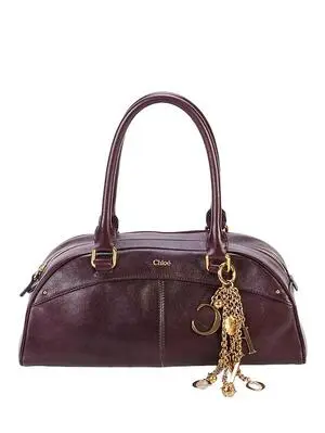 Chloé Leather Bowling Bag - Perfect Plum