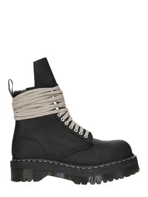 DR. MARTENS X RICK OWENS Quad Sole Steel Toe Boots - Black