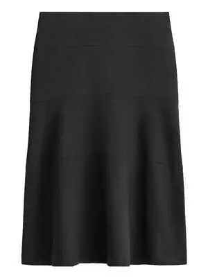 Cos Curved A-line Midi Skirt - Dark Grey