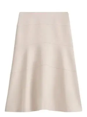 Cos Curved A-line Midi Skirt - Light Beige