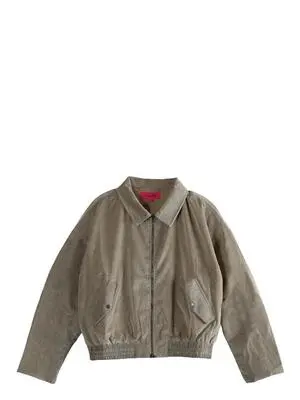 THE ELDER STATESMAN Wale Cord Jacket - Silver/camel