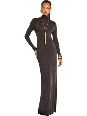 SEROYA Kim Maxi Dress - Dark Charcoal