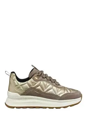 Geox Quilted Lace-up Sneakers - Brown