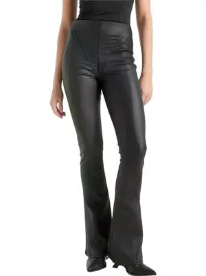 Manière De Voir Wax-effect Leggings - Black