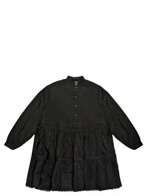 Valentino Garavani Cotton Tiered Dress - Black