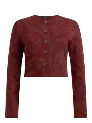 Etro Paisley Jacquard Cardigan - Red