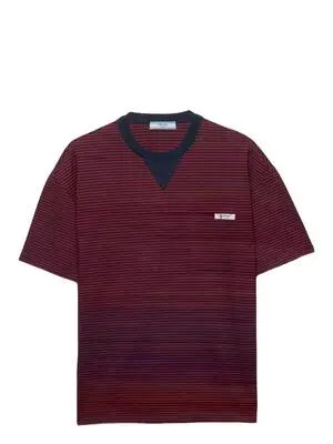 Prada Striped-pattern Pocket T-shirt - Red