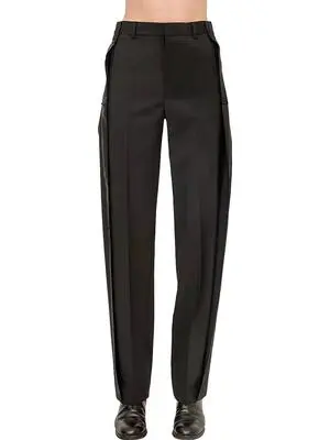 MAISON MARGIELA Satin Panel Trousers - Black