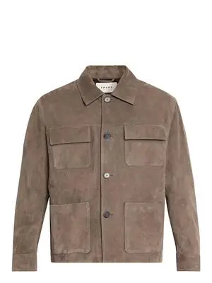 FRAME Suede Chore Coat - Light Taup